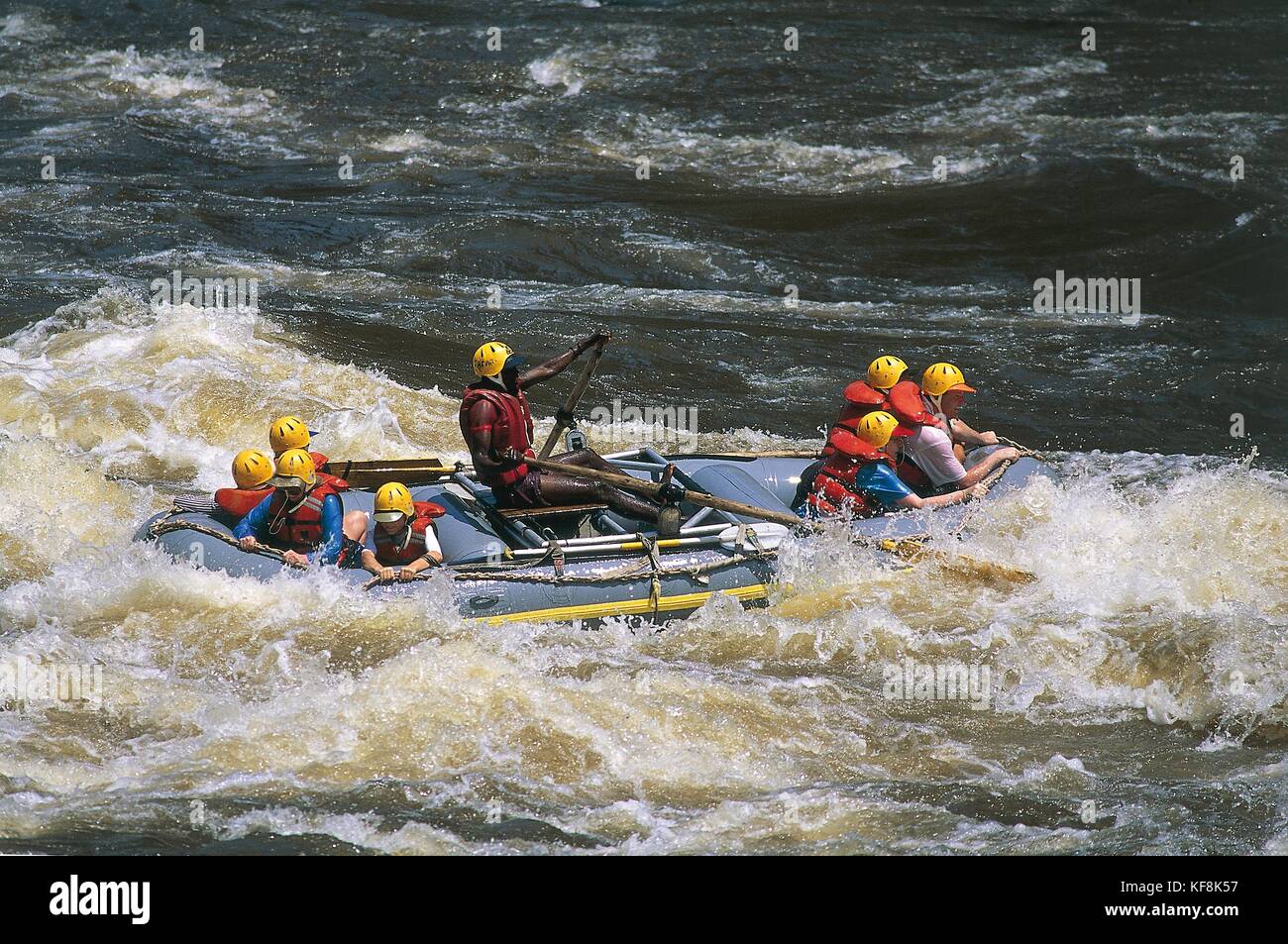 Zimbabwe, Zambezi River. Rafting near Victoria Falls Stock Photo - Alamy