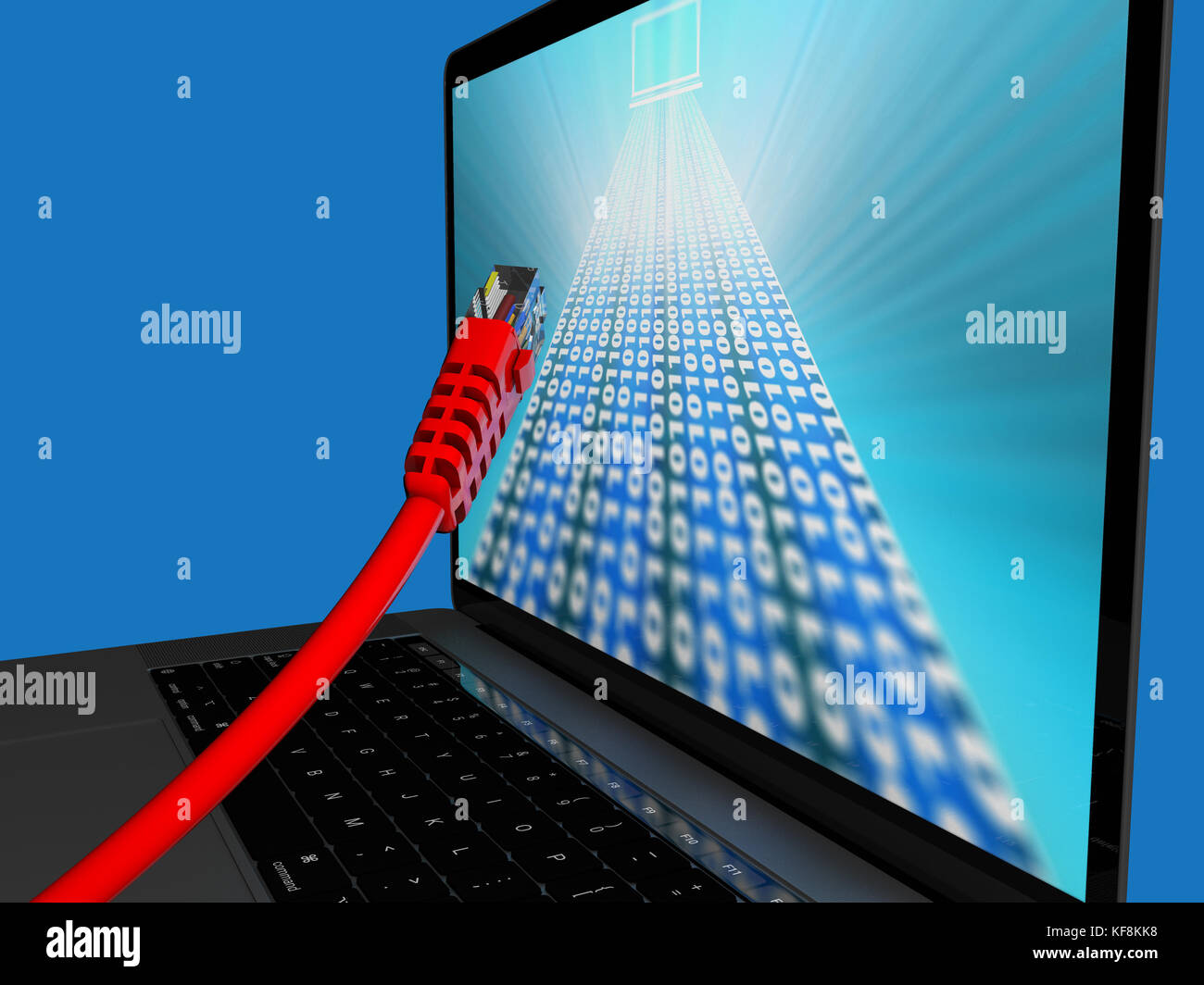 Ethernet cable, internet connection, bandwidth, laptop, software ...