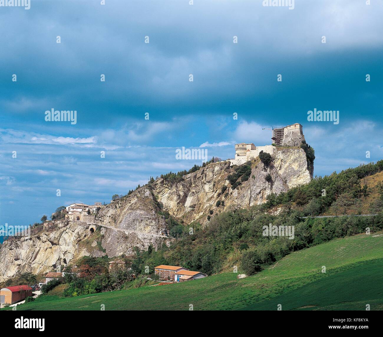 Emilia Romagna- San Leo, the Rocca di San Leo, XV century Stock Photo ...