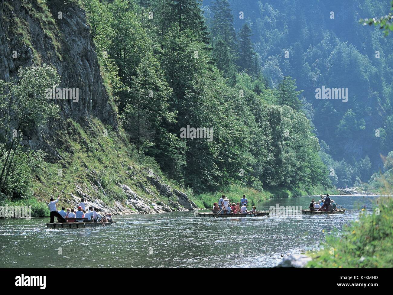 Slovakia, Pieniny National Park. Dunajec Gorge. River rafting Stock ...