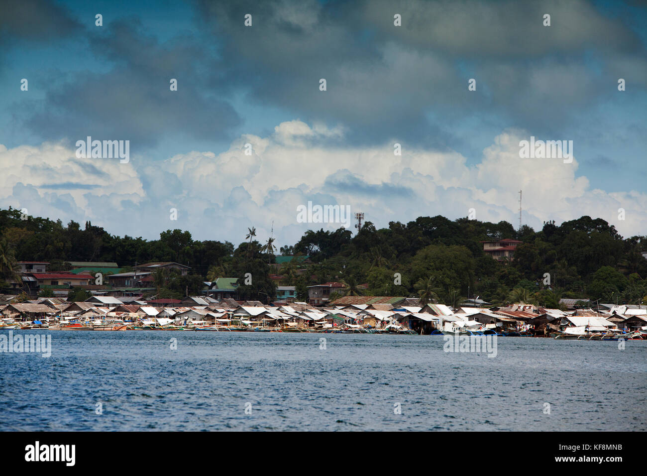 PHILIPPINES, Palawan, Puerto Princessa, City Port Area as seen from the ...