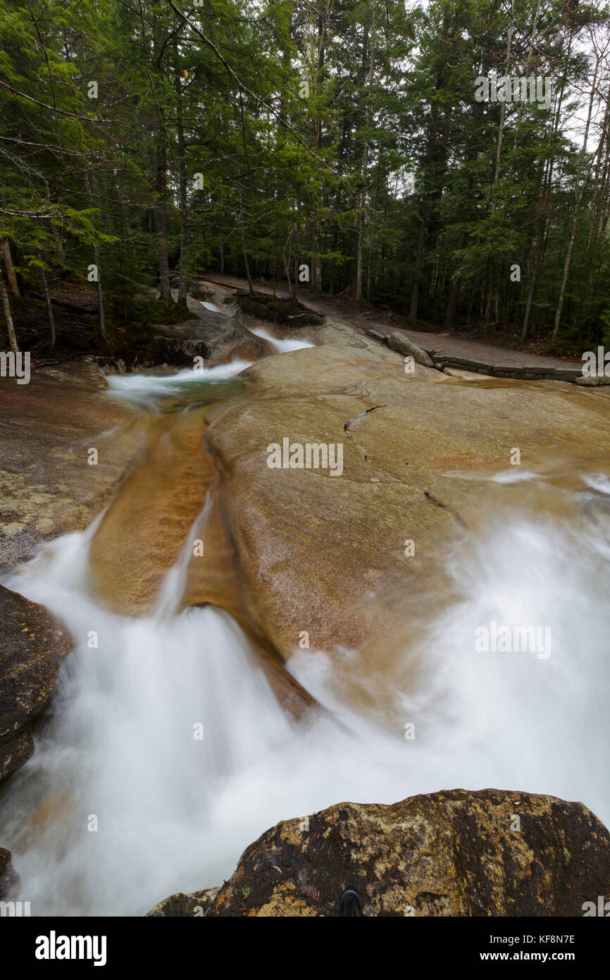 The Pemigewasset River, just above the “The Basin" viewing area, in ...