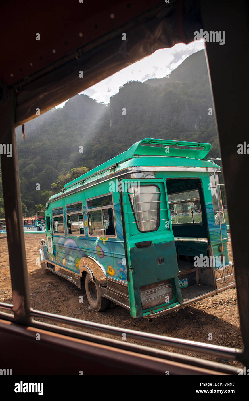 PHILIPPINES, Palawan, El Nido, a transport vehicle in El Nido Stock ...