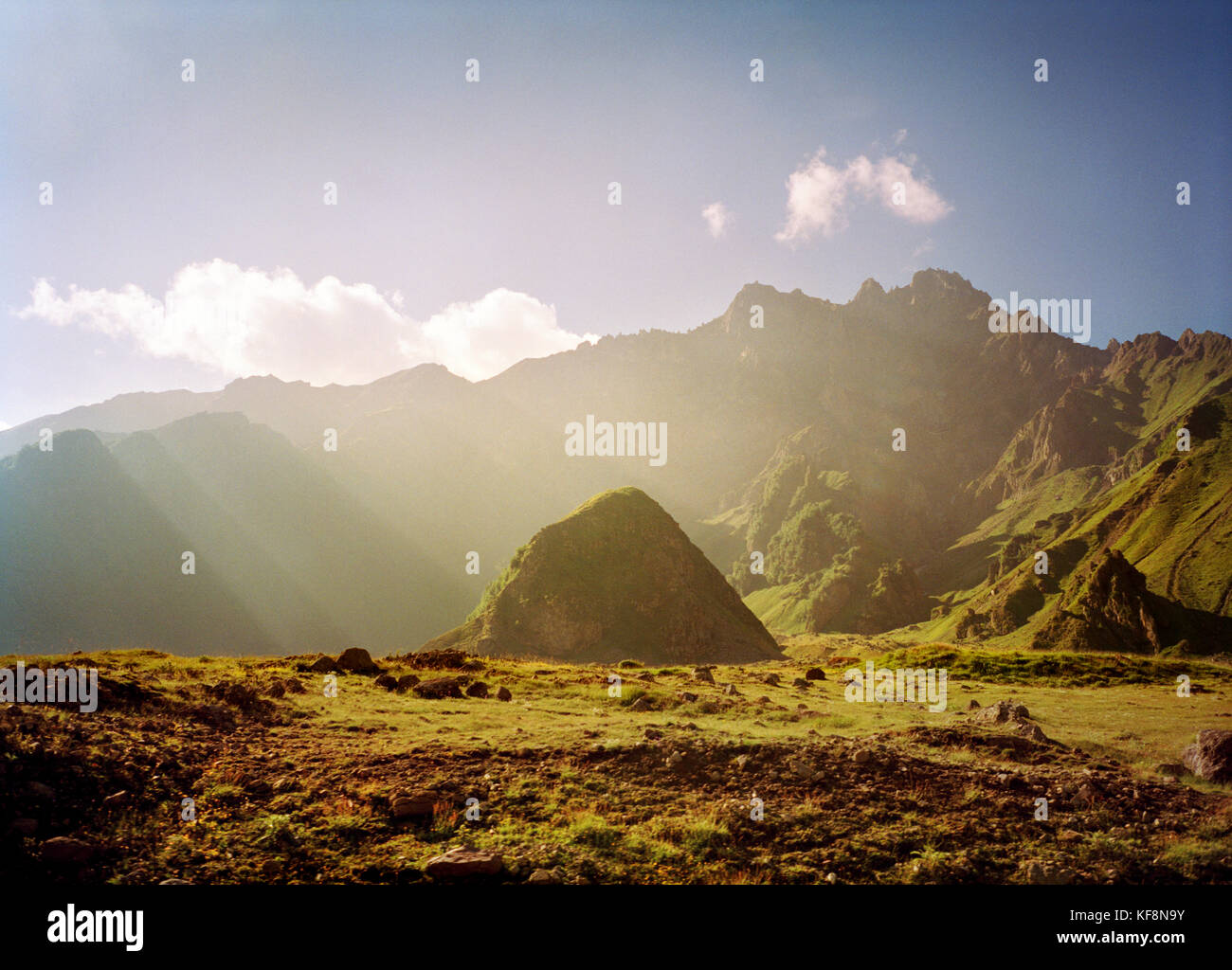 REPUBLIC OF GEORGIA, mountains and countryside landscape Stock Photo ...