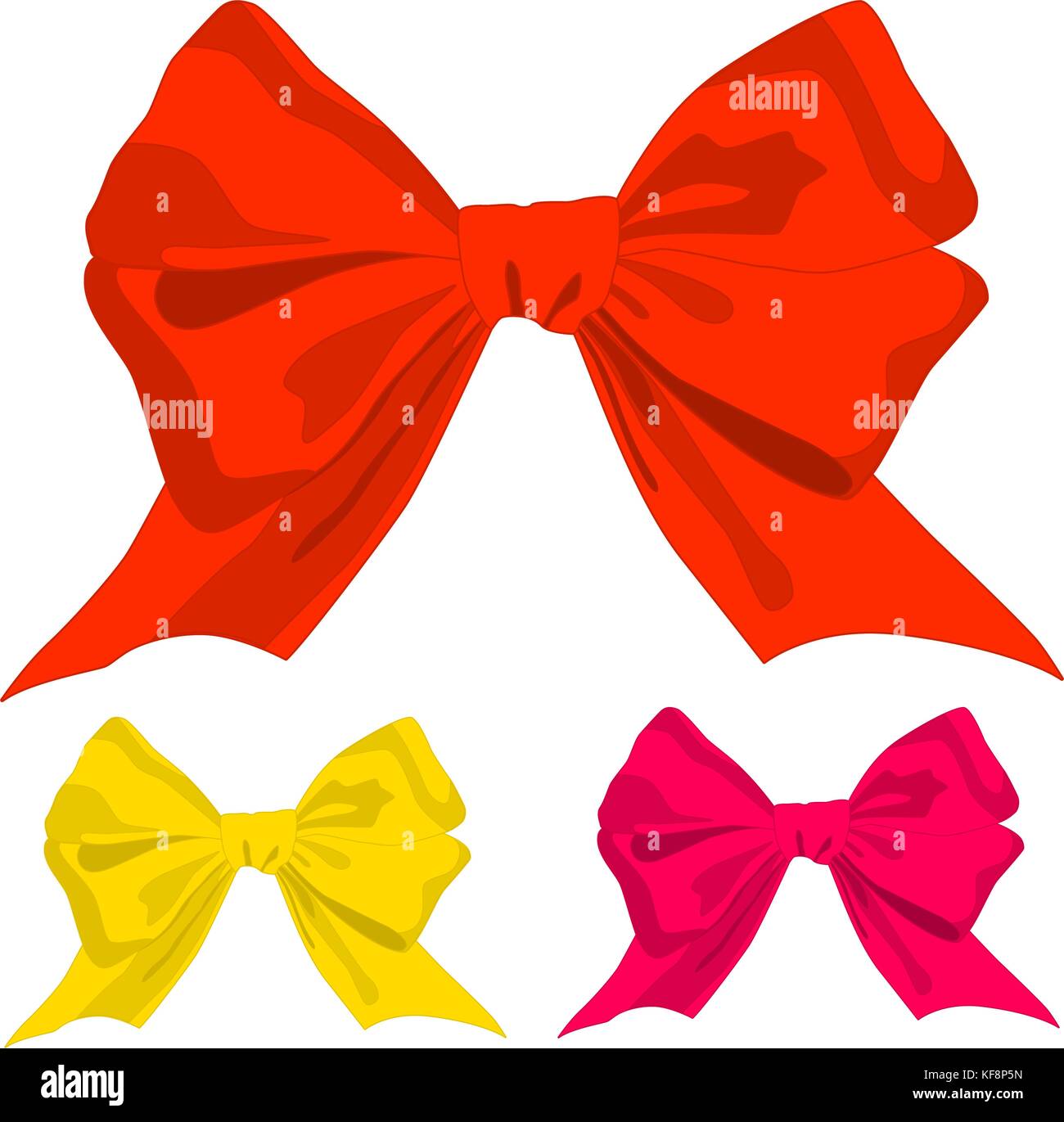 Vector ribbon bow holiday gift set Stock Vector Image & Art - Alamy