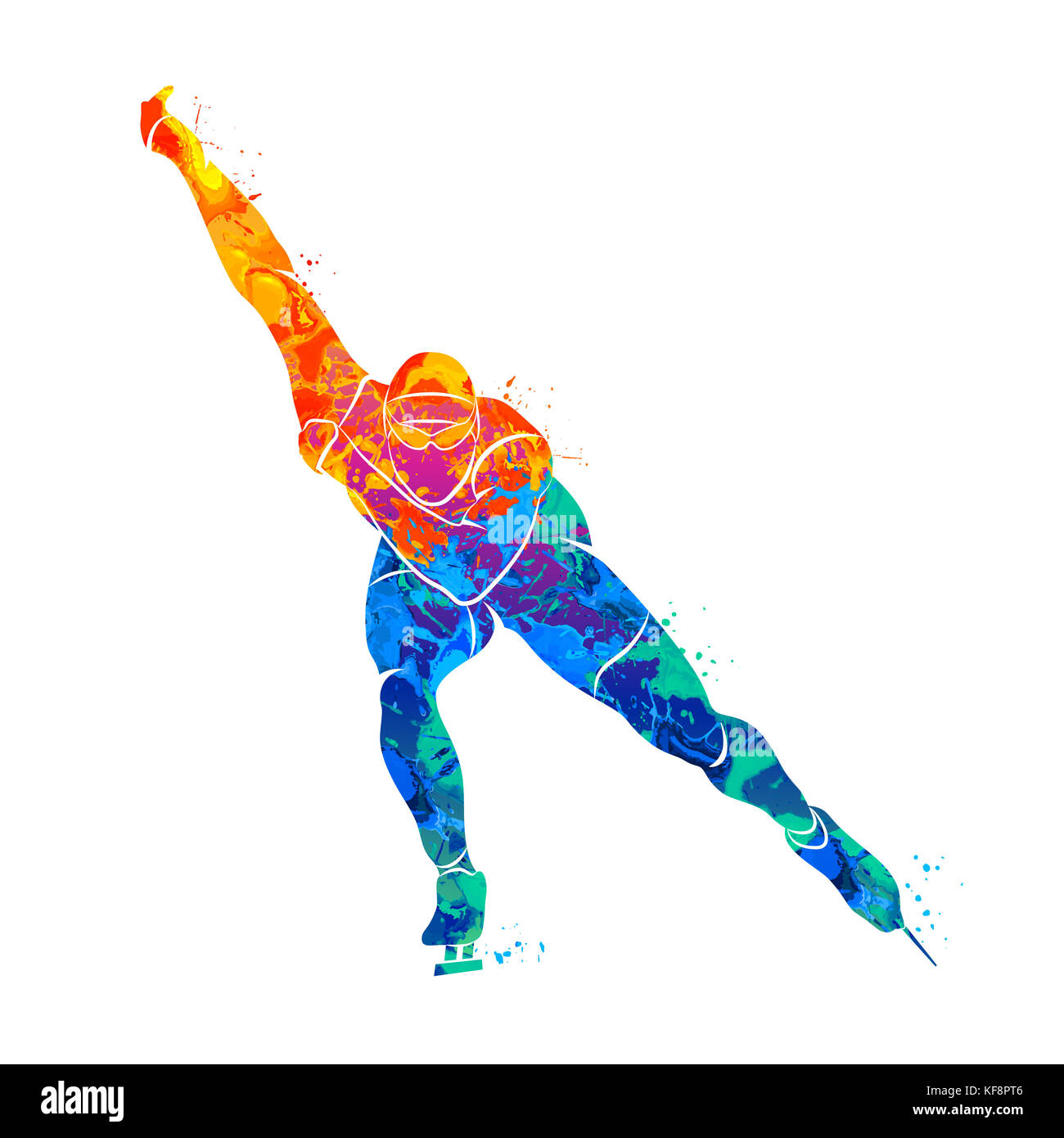 Abstract speed skaters Stock Photo - Alamy