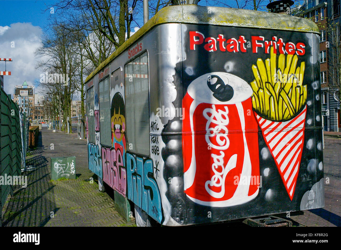 "Patat Frites" artpiece truck, Amsterdam, Netherlands Stock Photo - Alamy