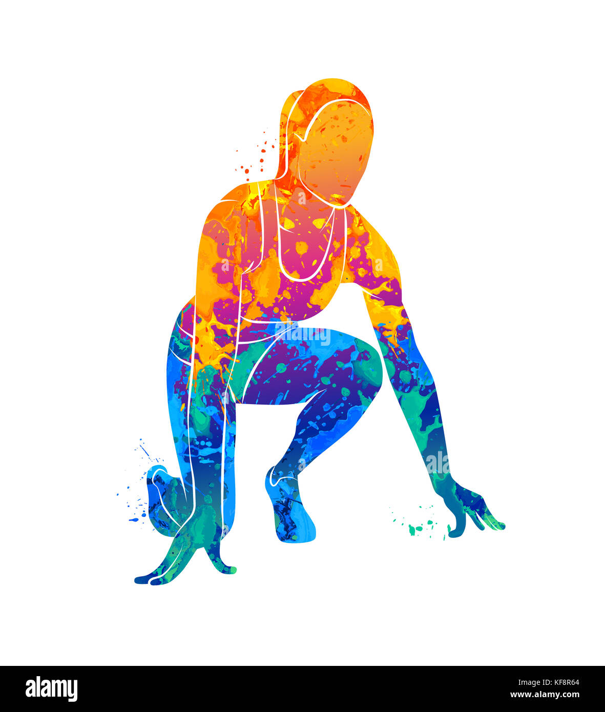 Male sprinter silhouette hi-res stock photography and images - Alamy