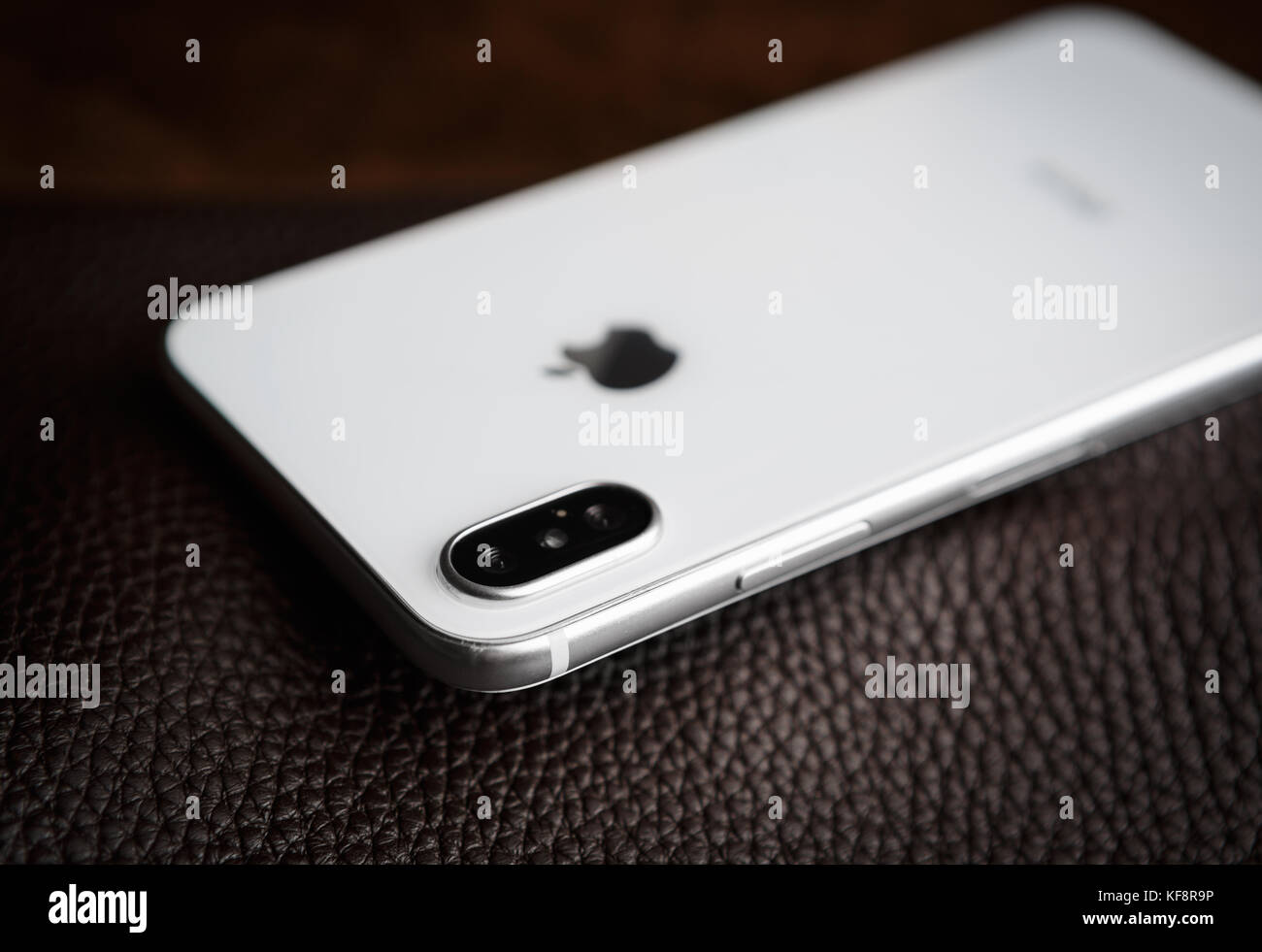 New Iphone X model close up.Modern Iphone 10 smart phone model.Trendy ...