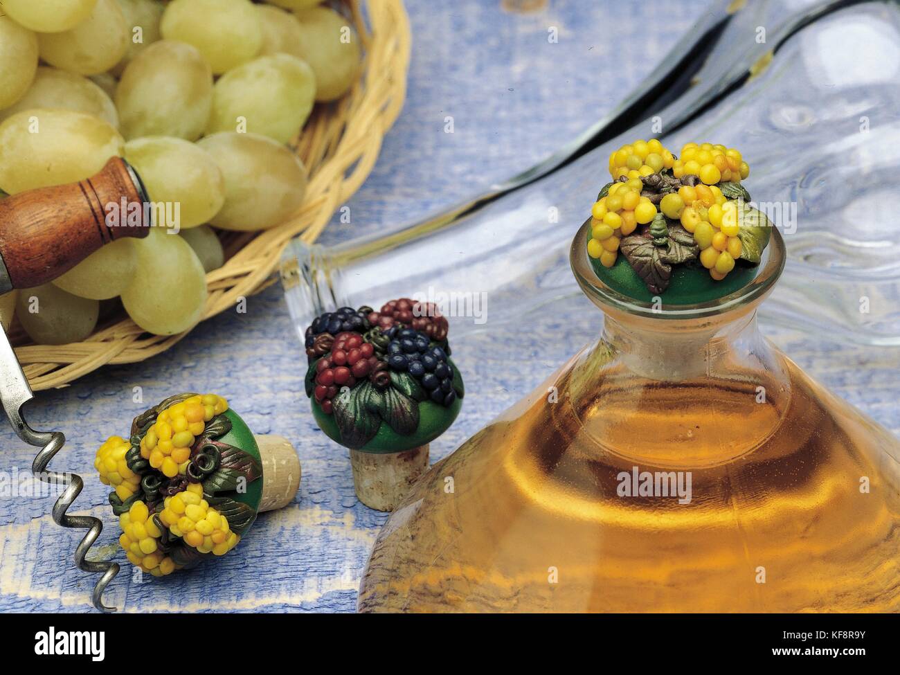 STILL LIFE WITH BOTTLE CAPS DECORATIONS Cernit Stock Photo - Alamy