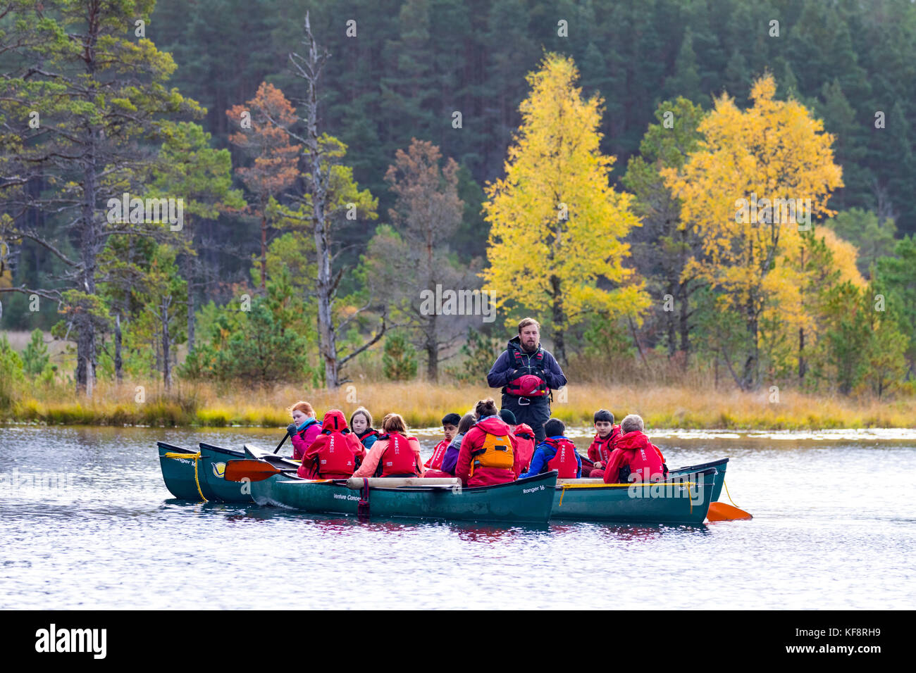 School children enjoying adventure sports on Uath Lochan with their ...