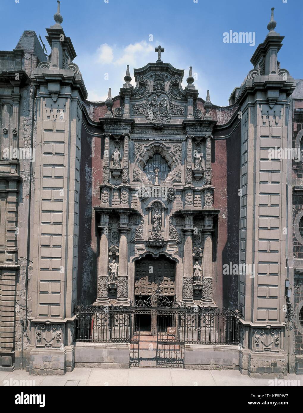 Mexico, Mexico City, Church of the Ense?anza (1754). Facade Stock Photo ...