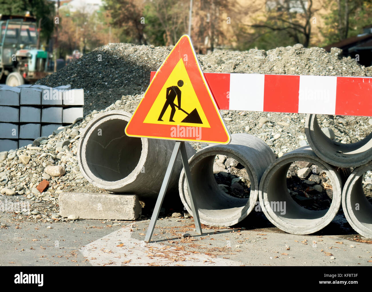 Street under reconstruction Stock Photo - Alamy