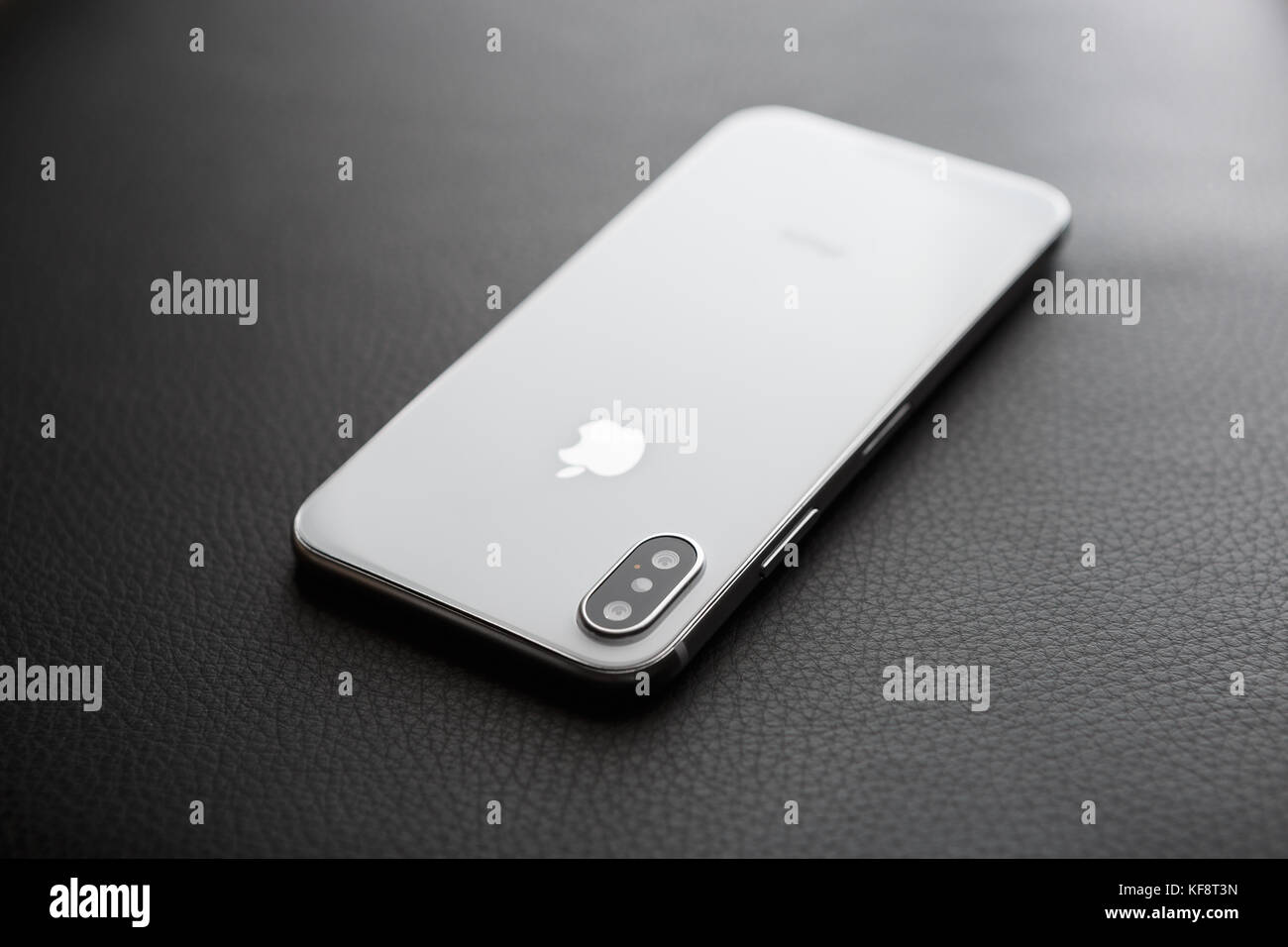 New Iphone X model close up.Modern Iphone 10 smart phone model.Trendy ...