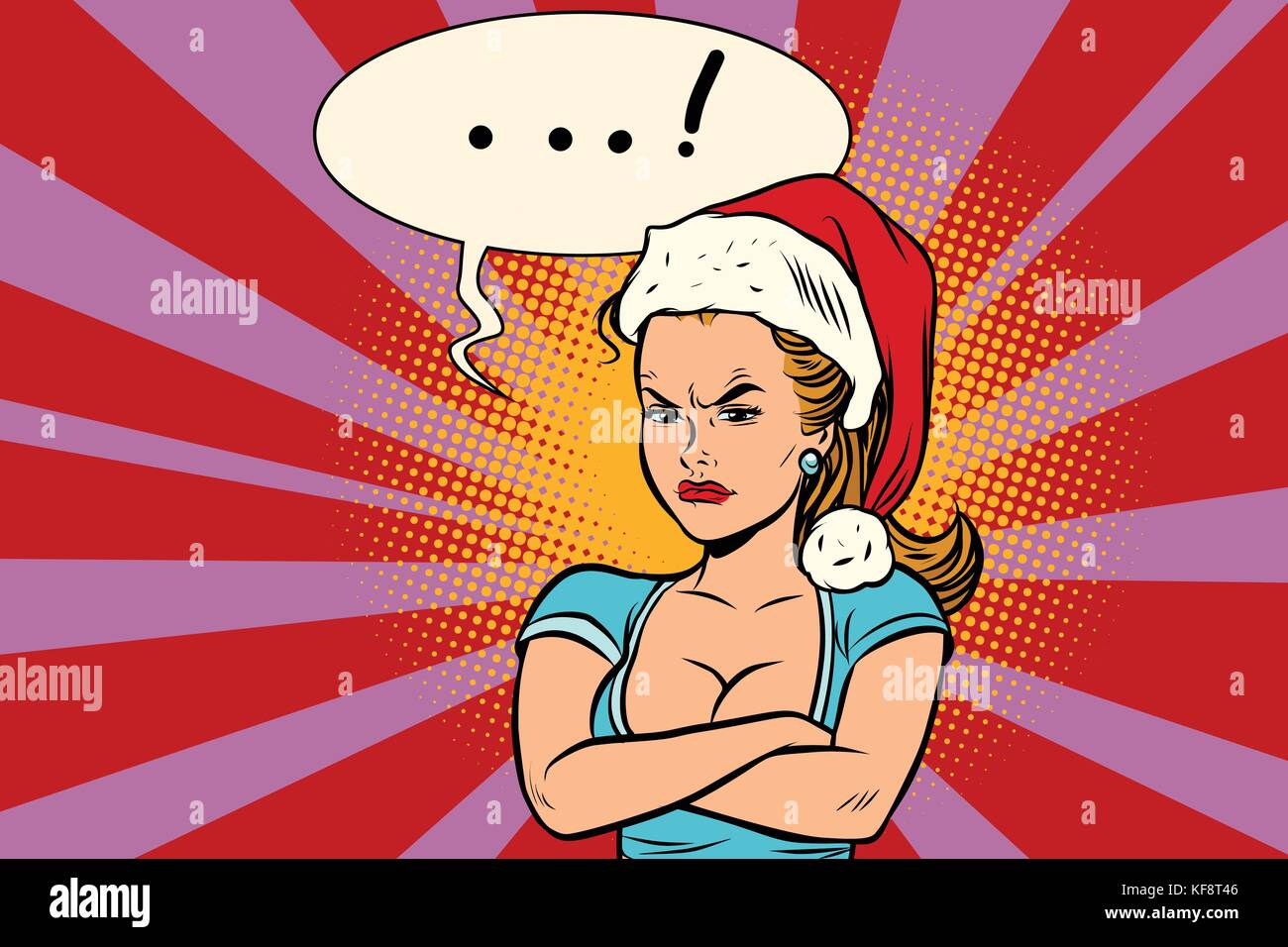 Crazy santa vector cartoon hi-res stock photography and images - Alamy