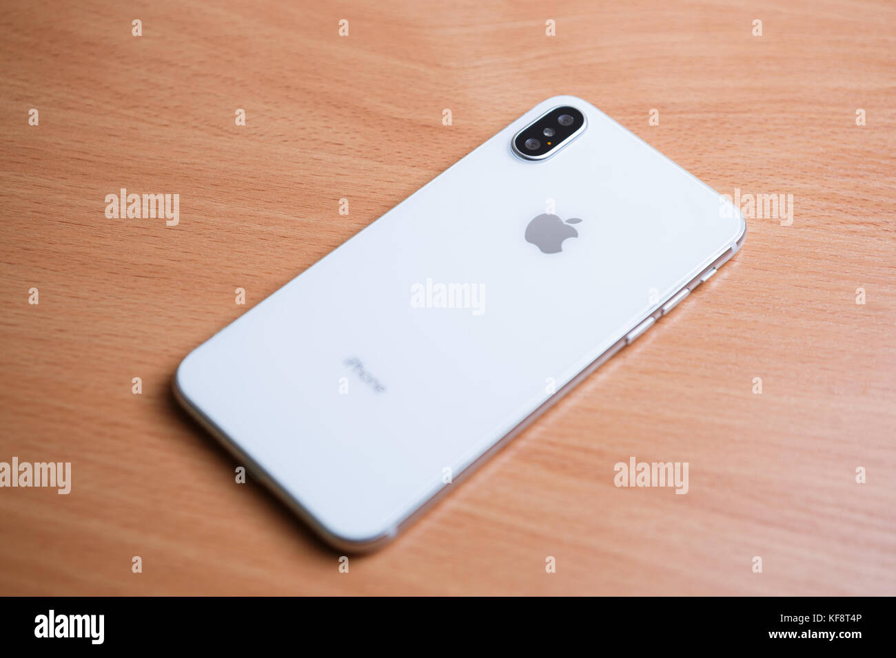 New Iphone X model close up.Modern Iphone 10 smart phone model.Trendy ...