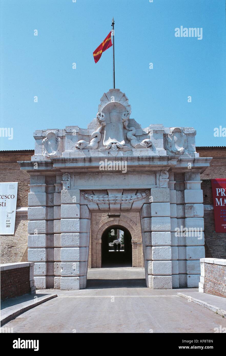 MARCHE, ANCONA, THE MOLE Vanvitelli. DOOR ACCESS XVIII CENTURY Stock ...