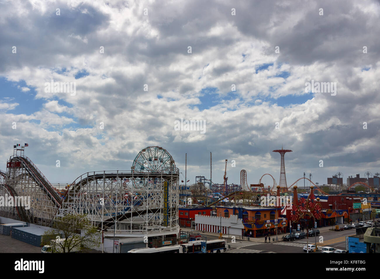 Cyclone Roller coaster in Luna Park/Astroland in Coney Island, Brooklyn ...