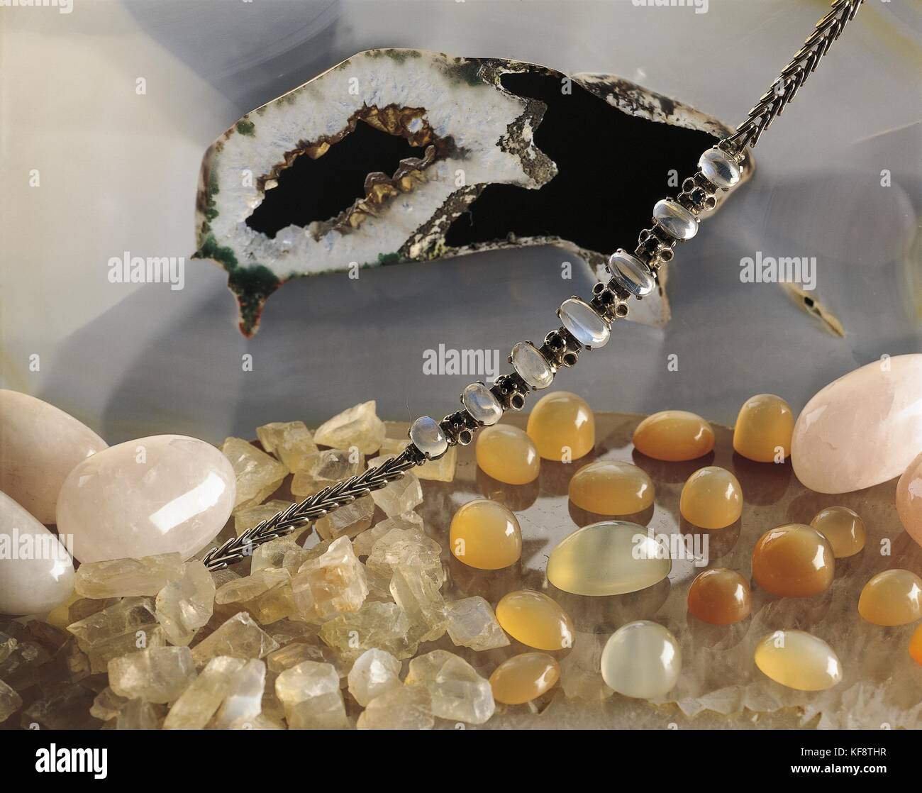 STILL LIFE, JEWELS AND PRECIOUS STONES Moonstone Stock Photo - Alamy