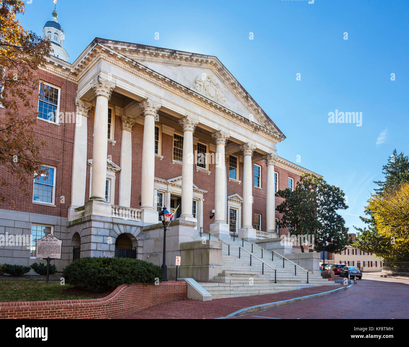 Maryland State House from Lawyers Mall, Annapolis, Maryland, USA Stock ...