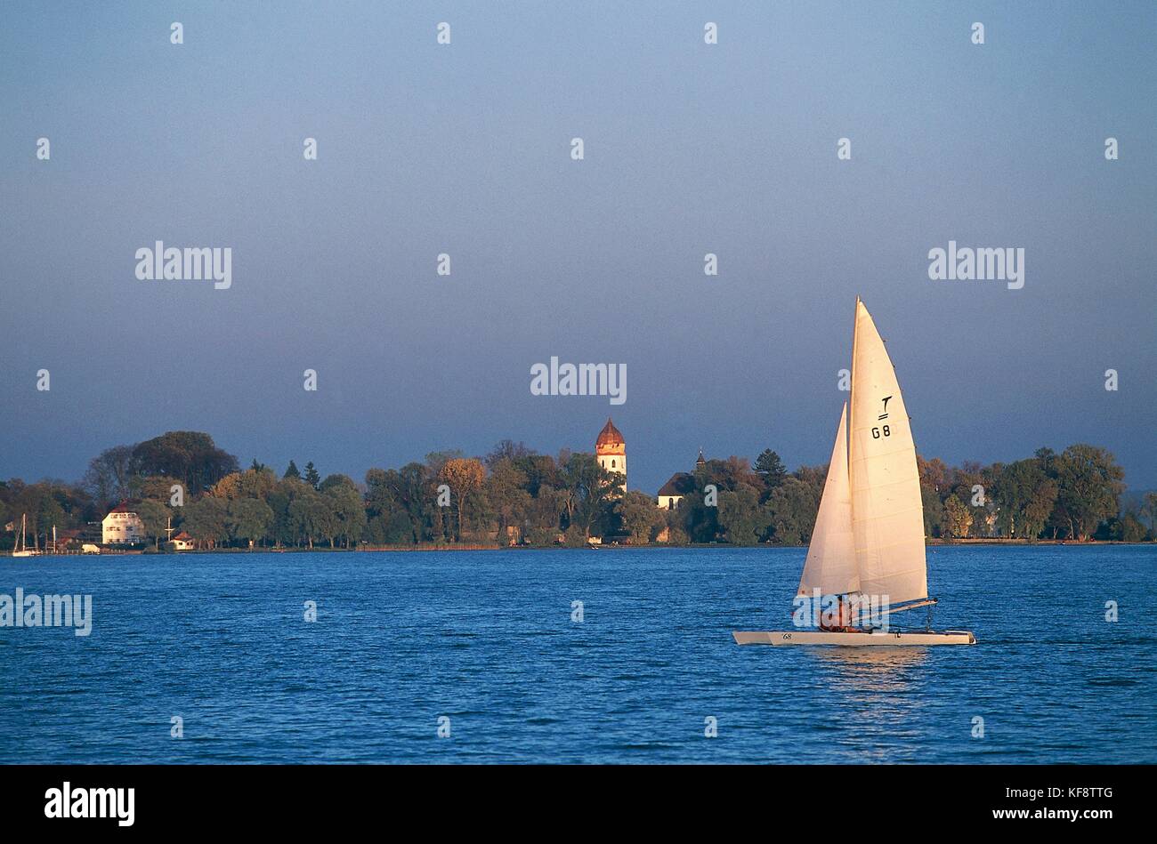 Lake Chiemsee GERMANY BAVARIA SAILING Stock Photo - Alamy