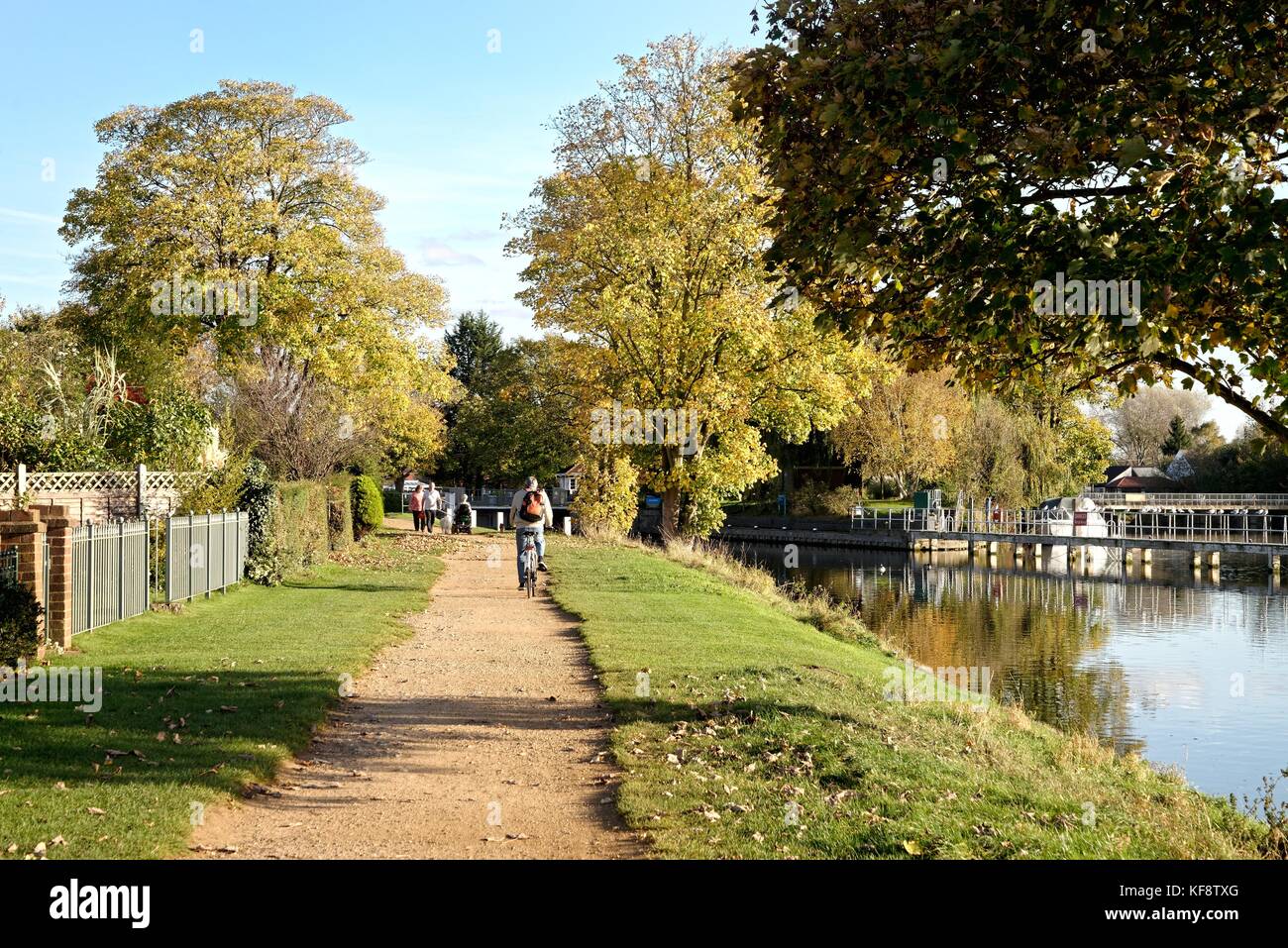 The River Thames at Laleham Surrey in the Autumn UK Stock Photo - Alamy