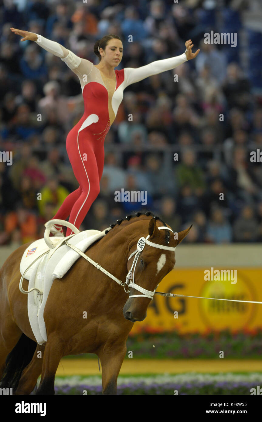 Megan Benjamin (USA) riding - World Equestrian Games, Aachen, - August ...