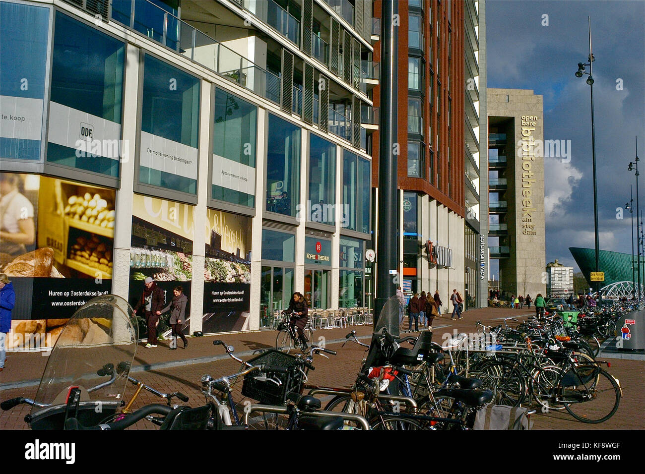 Modern district built at OOsterdok harbor, Amsterdam, Netherlands Stock ...