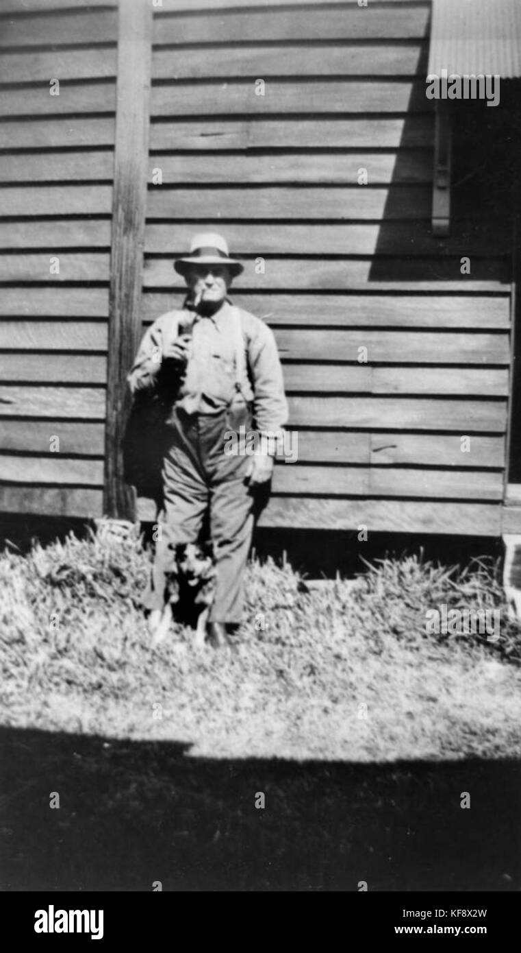 A portrait of a man known as 'Peg Leg' Scott, taken in 1928 on Cribb ...