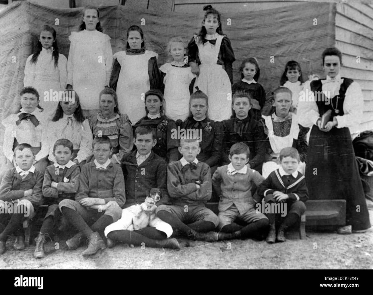 1 103315 Teacher and students of Knapps Creek School, 1899 Stock Photo ...