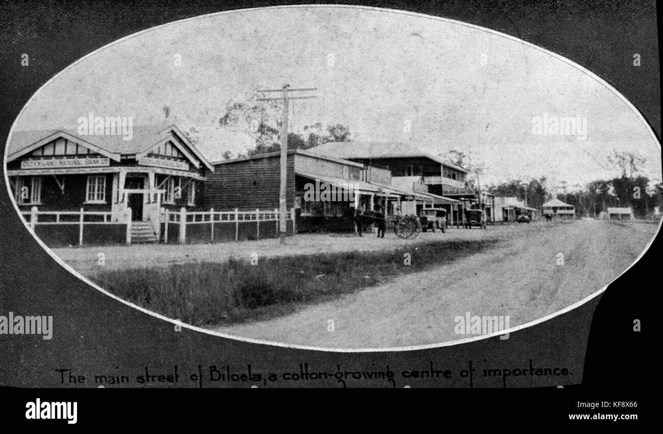 A historical photograph of Callide Street in Biloela, Queensland, taken ...