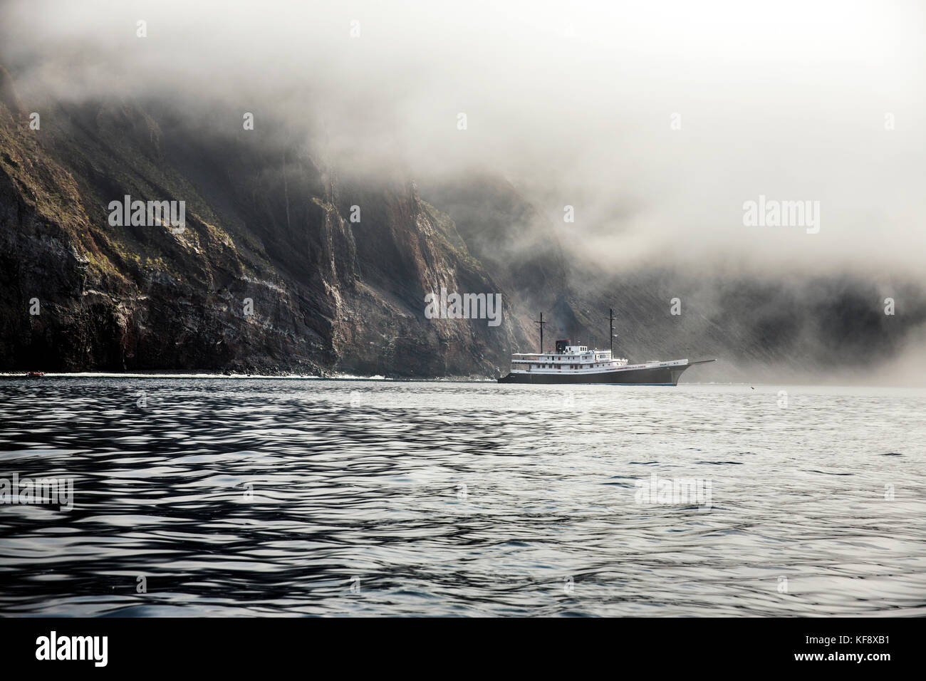 GALAPAGOS ISLANDS, ECUADOR, Isabela Island, Punta Vicente Roca, ship ...