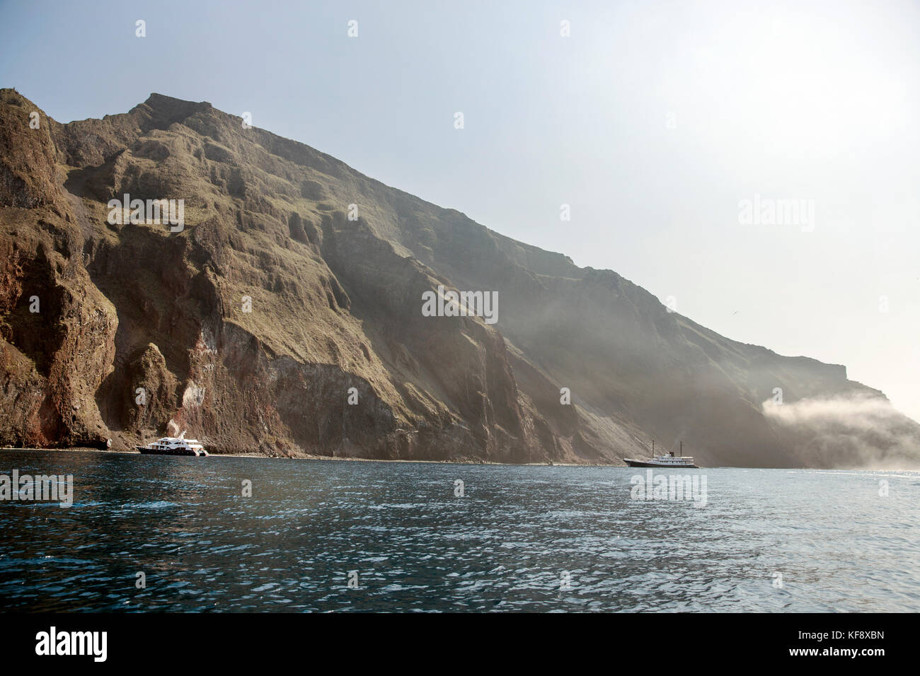 GALAPAGOS ISLANDS, ECUADOR, Isabela Island, Punta Vicente Roca, ships ...