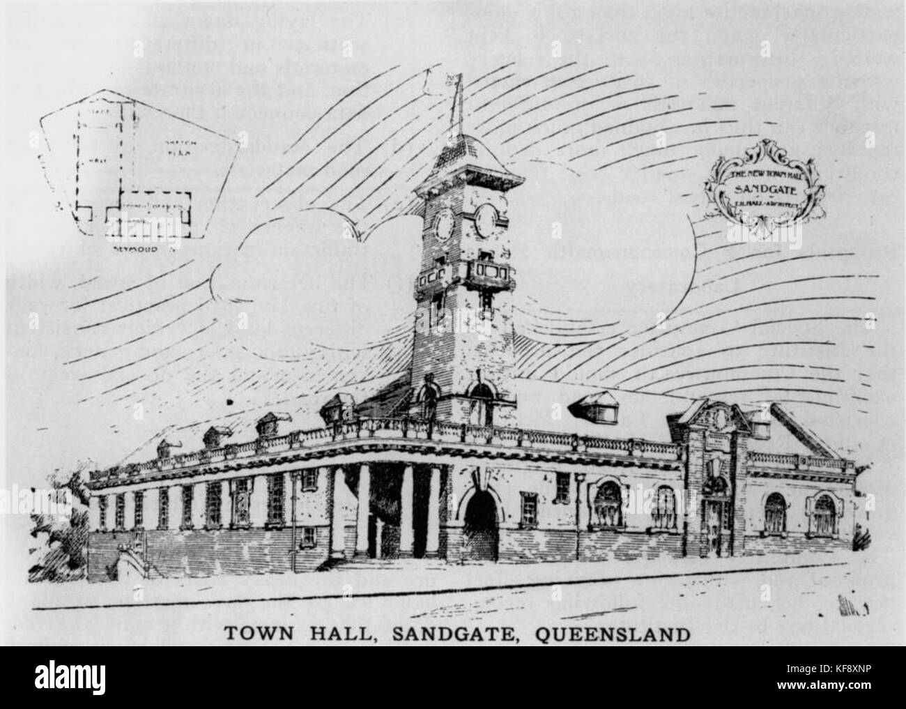 1 112944 Architectural drawing of the Sandgate Town Hall, Queensland ...