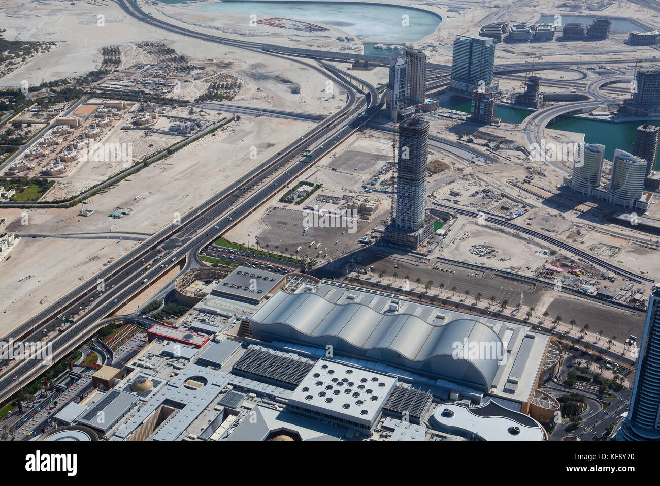 Aerial top view downtown dubai hi-res stock photography and images - Alamy