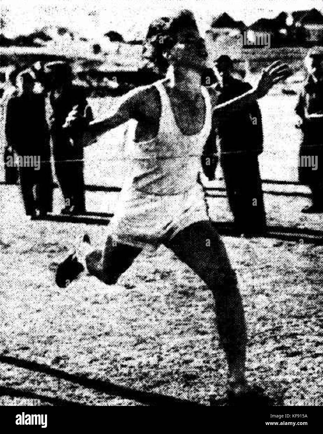 Ivan Trayling winning at athletics meet Stock Photo - Alamy