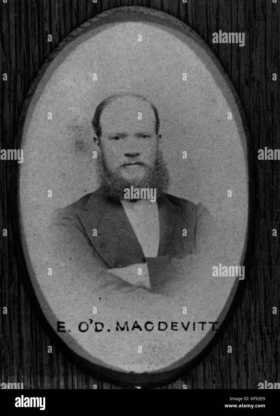 This portrait from 1874 depicts Edward O'Donnell MacDevitt, likely a ...