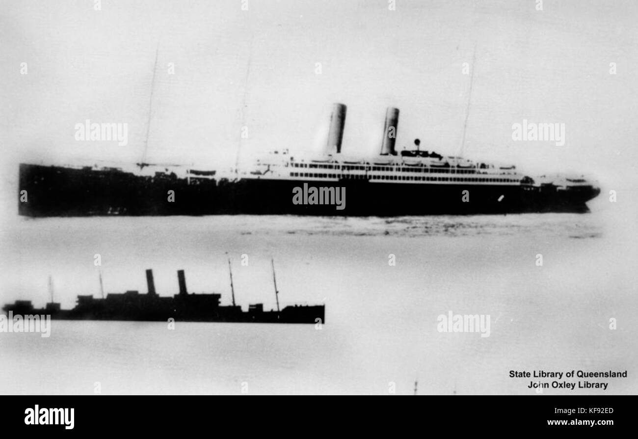 The image depicts the ship 'Amerika', a German ocean liner. Built in ...