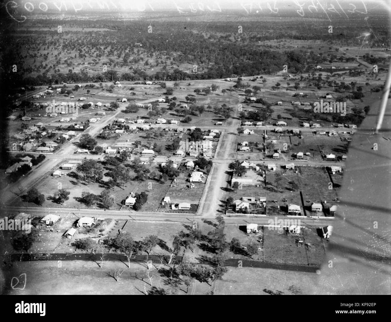 1 106424 Aerial view of Goondiwindi, Queensland, 1937 Stock Photo - Alamy