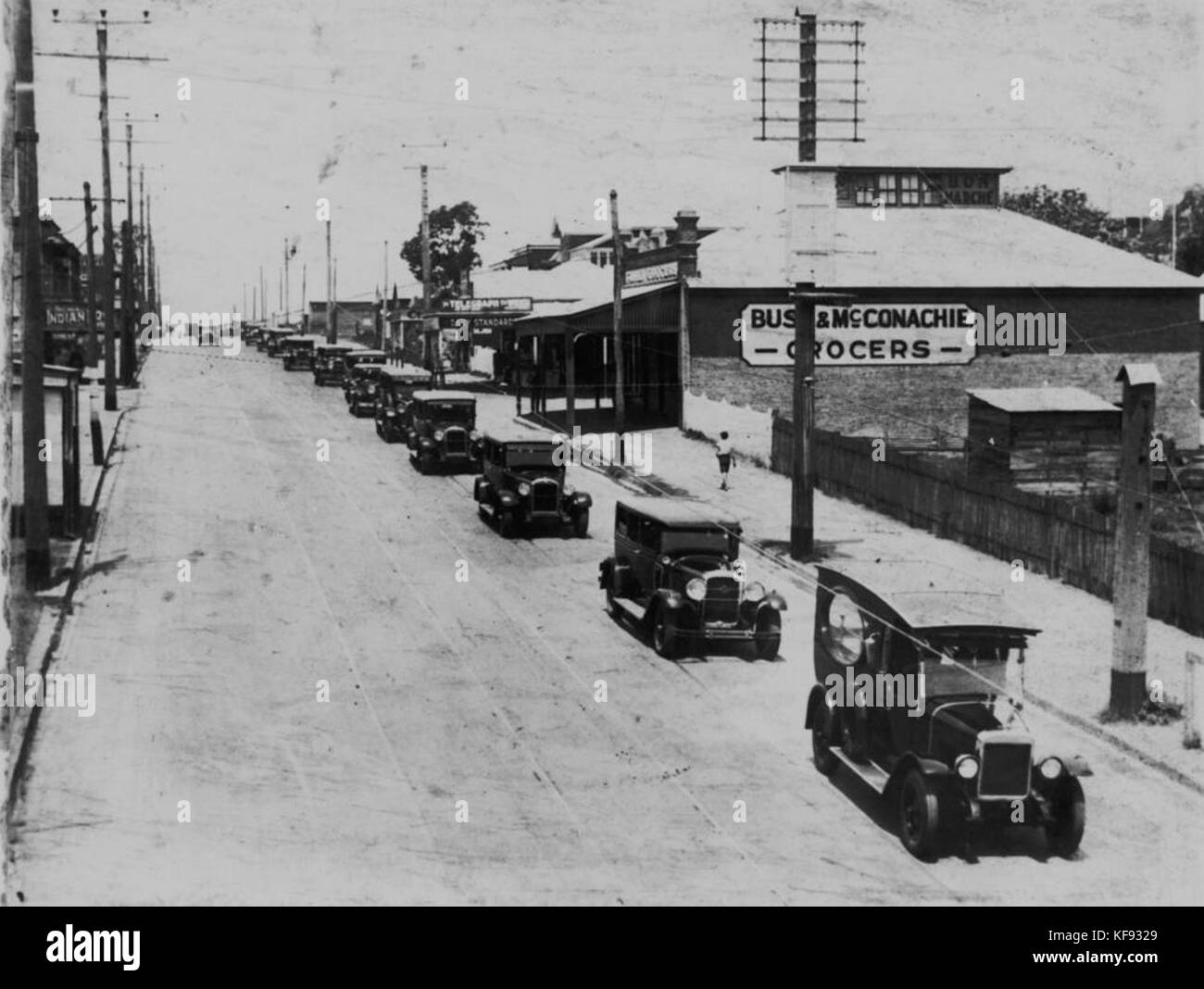 1 108160 Funeral procession along Lutwyche Road, Windsor, Brisbane ...