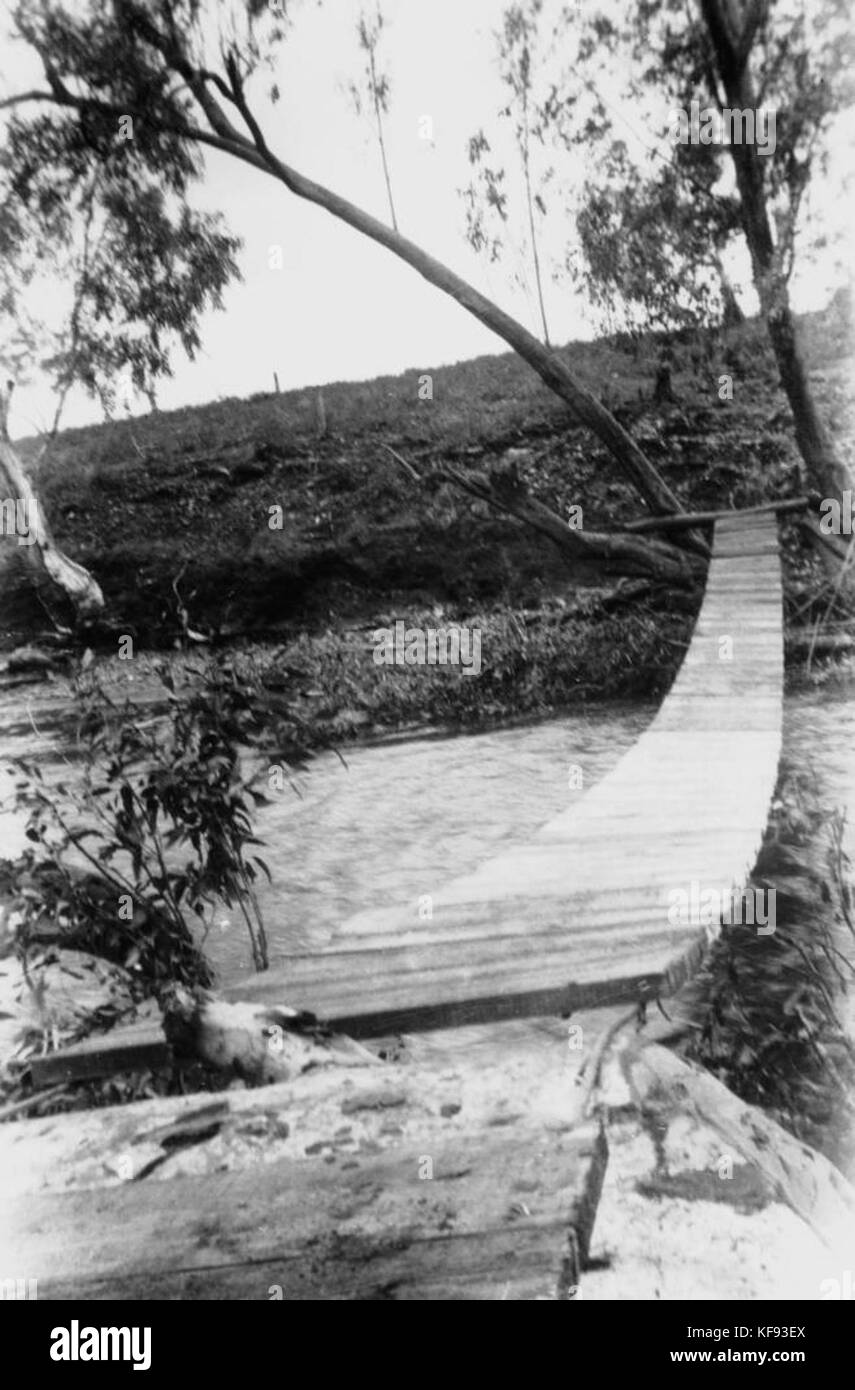 1 114512 Footbridge spanning the flooded Leichhardt River, Mount Isa ...