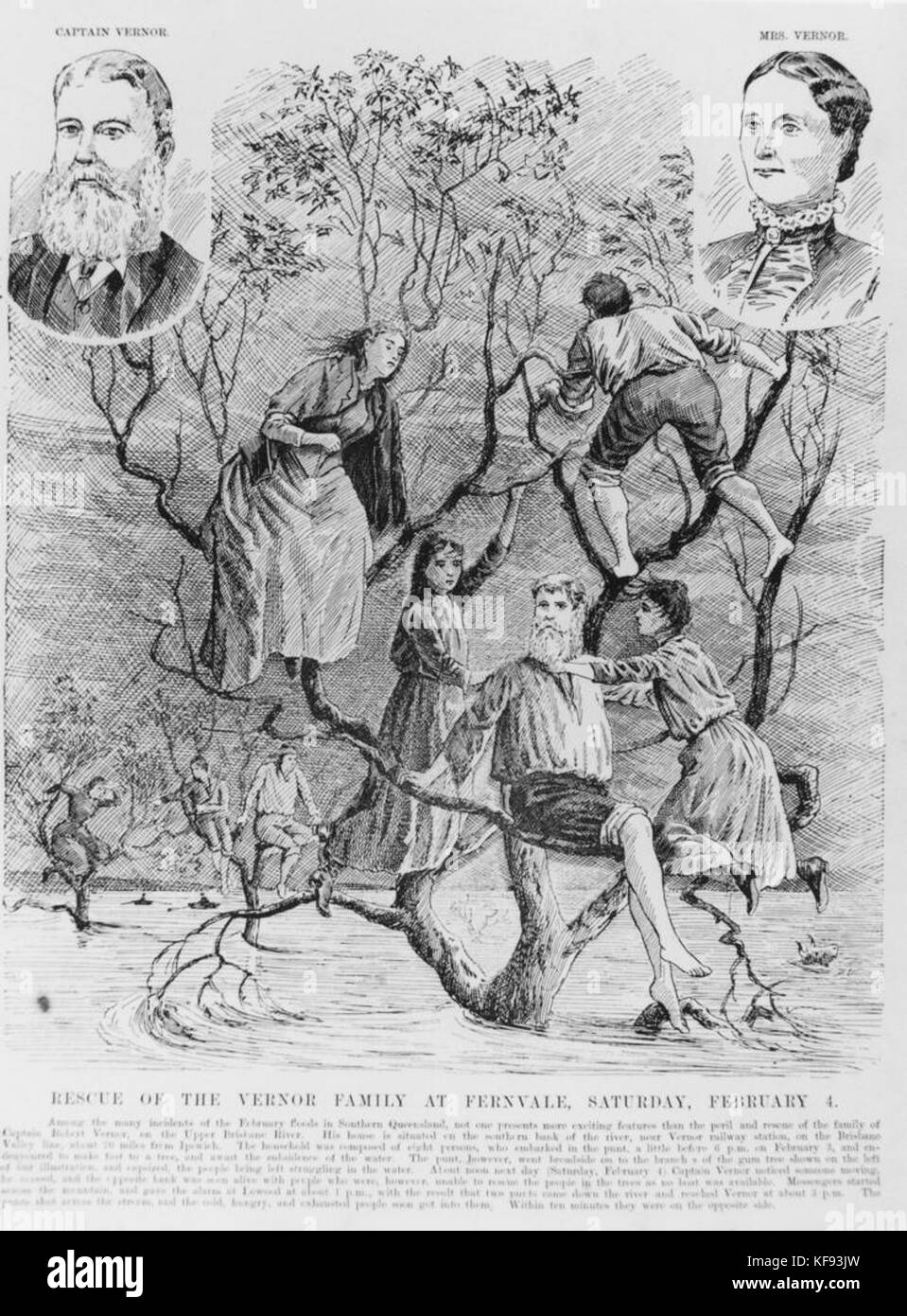 1 124815 Engraving of the Vernor family rescued during the February ...