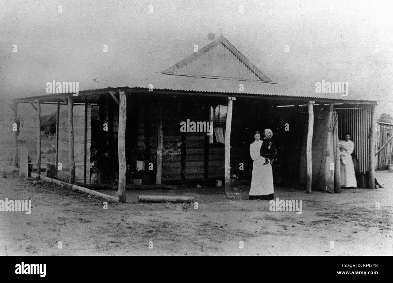 1 115740 Early Ravenswood house built of corrugated iron and timber ...
