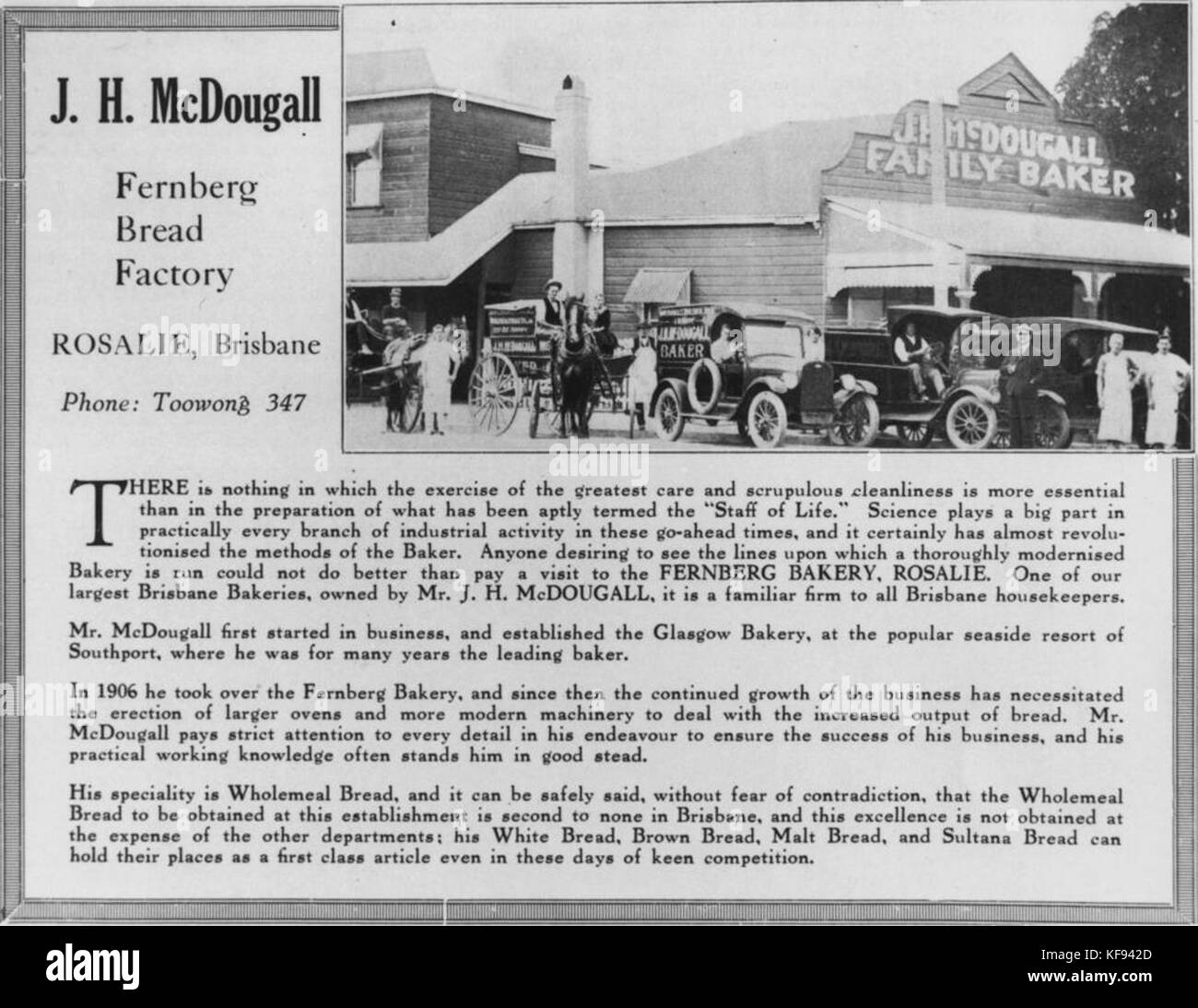 1 106784 McDougall's Fernberg Bread Factory, Rosalie, Brisbane, ca ...