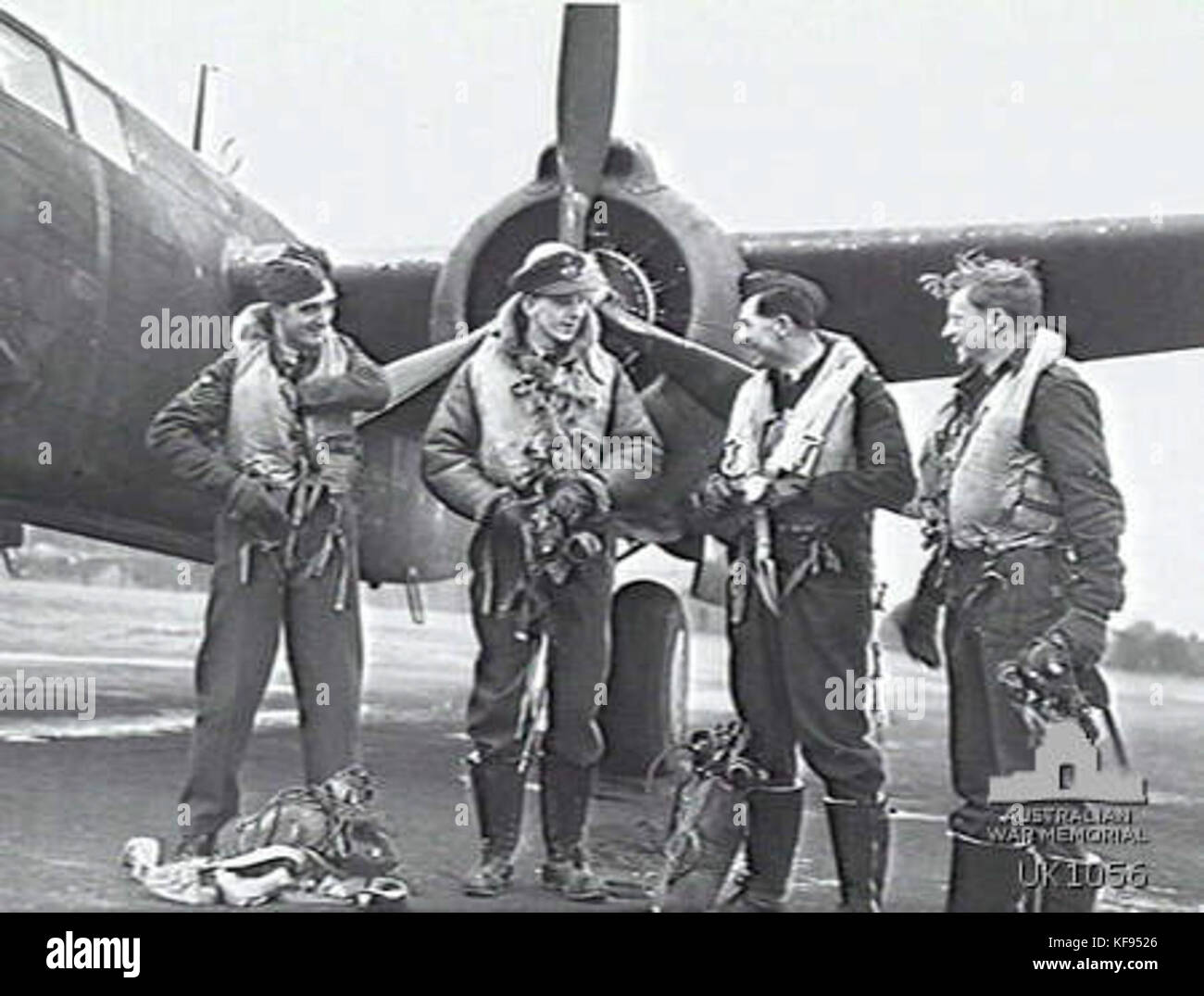 8 Squadron RAF Boston aircrew England Feb 1944 AWM UK1056 Stock Photo ...