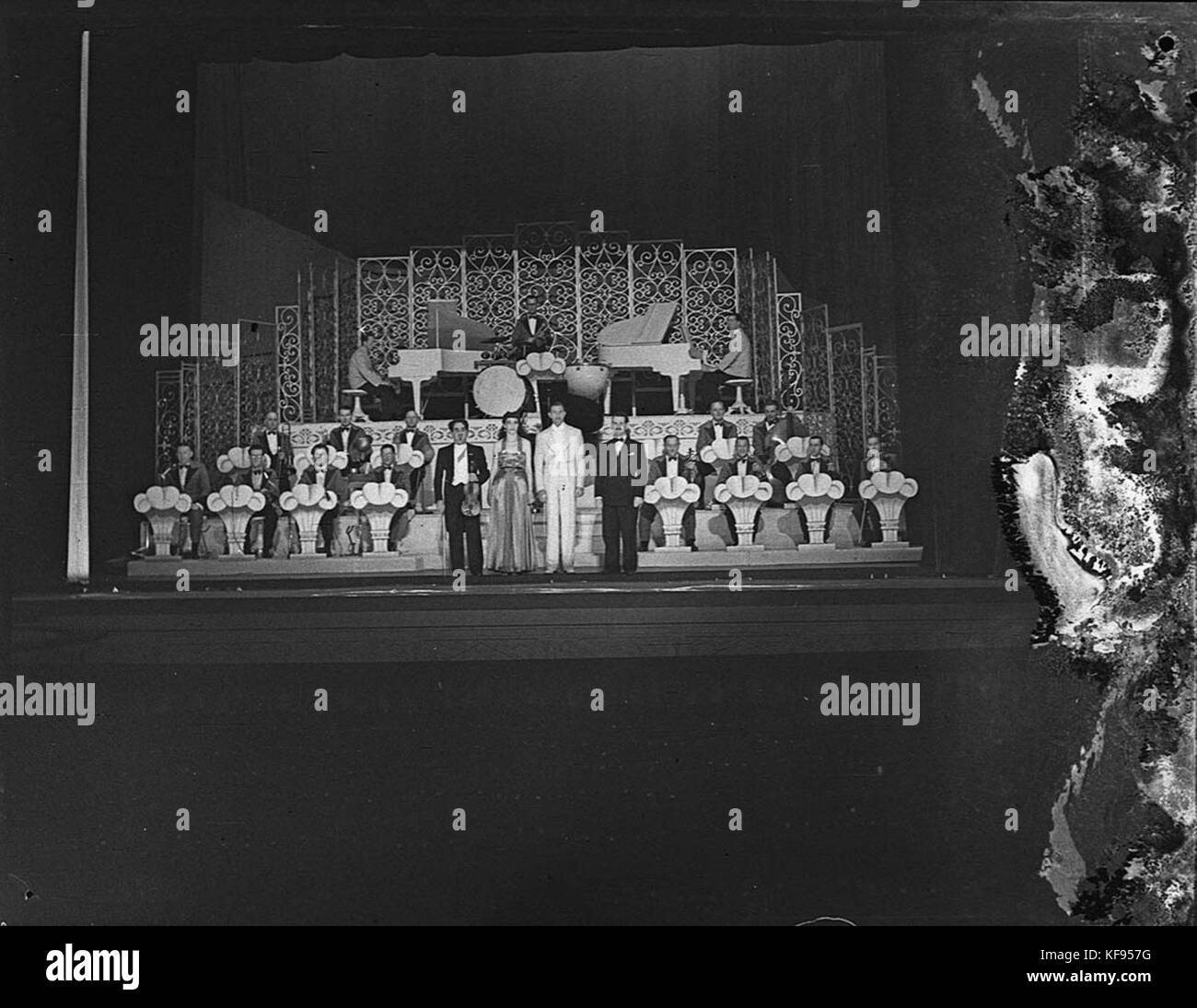 Live band stage Black and White Stock Photos & Images - Alamy