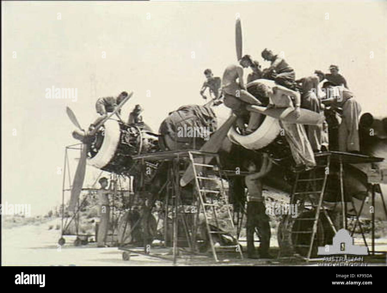 31 Squadron RAAF Beaufighter servicing Morotai Jan 1945 AWM OG3377 ...
