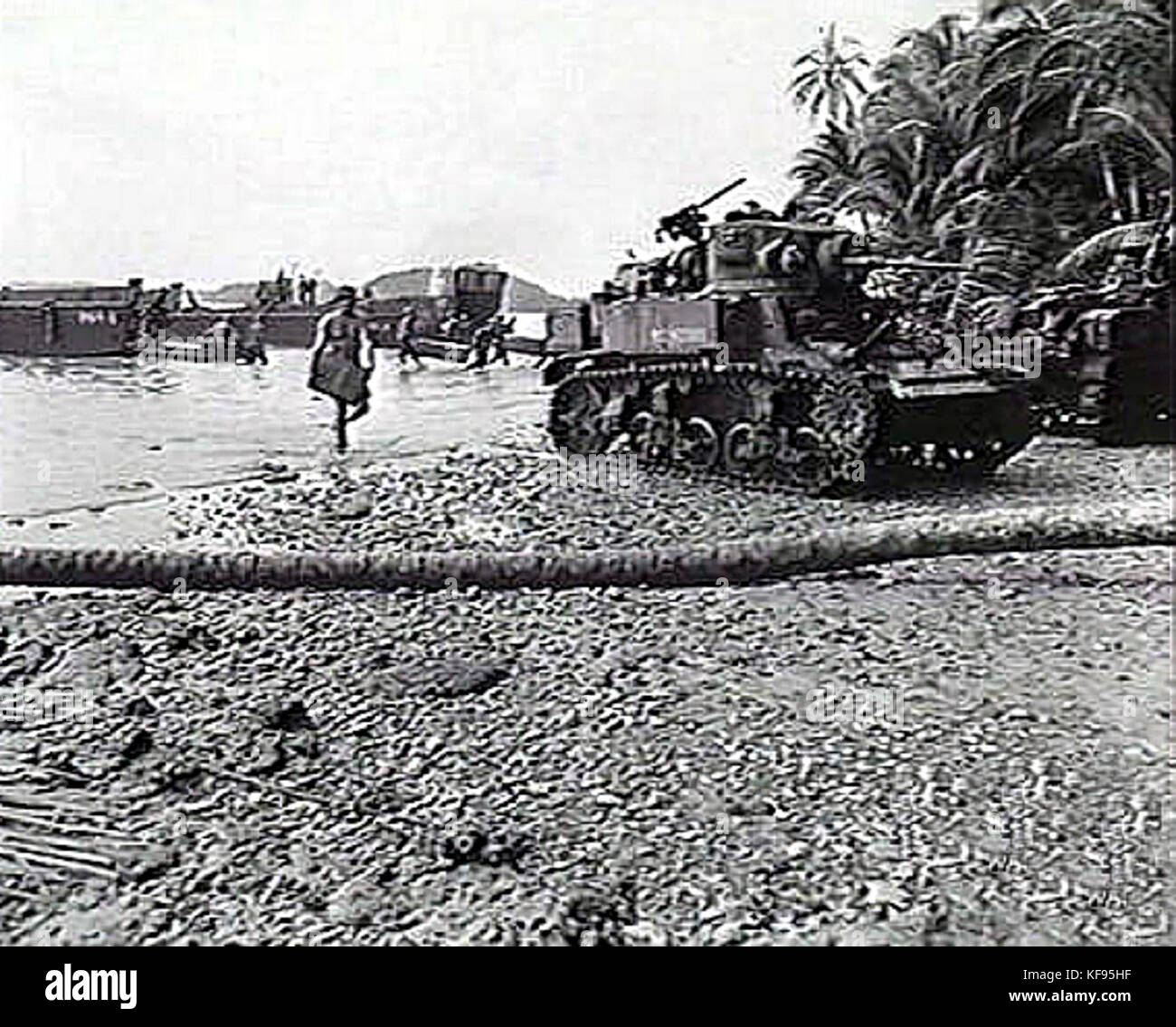 The M3 tank, captured in 1944 on Mbanika Island, represents the ...
