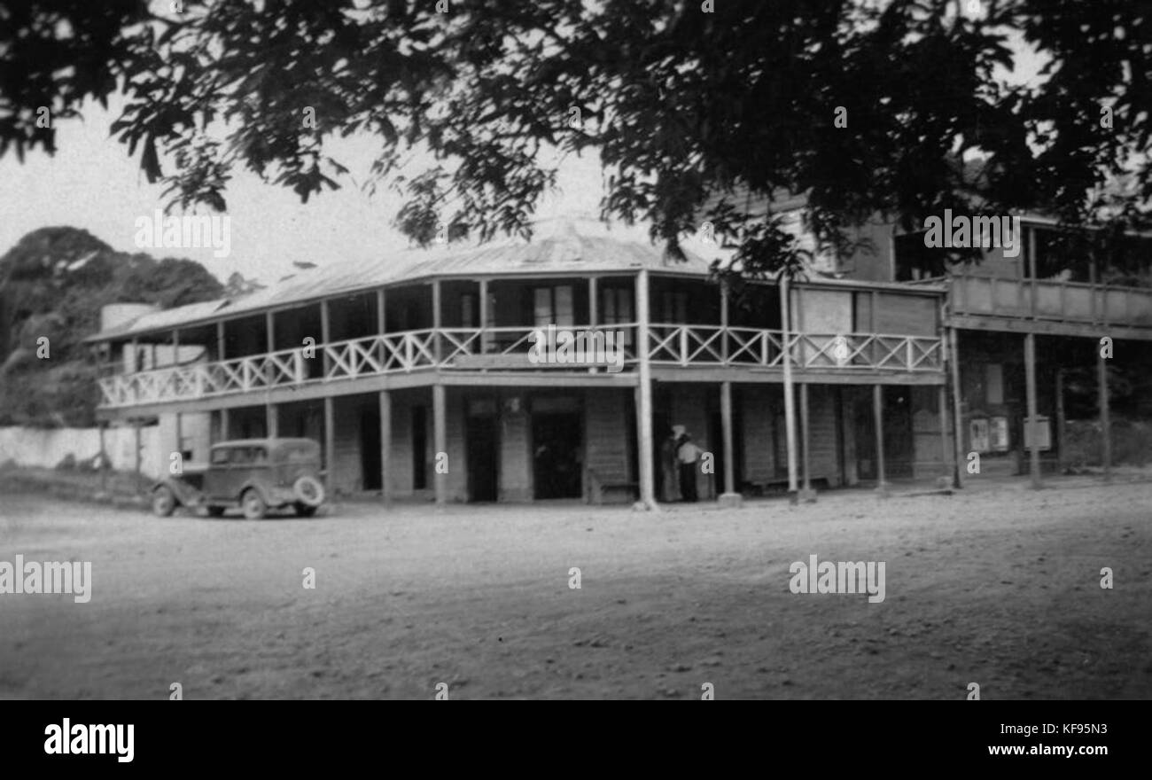 A photograph from 1946 showing the Hotel at Cooktown, Australia ...