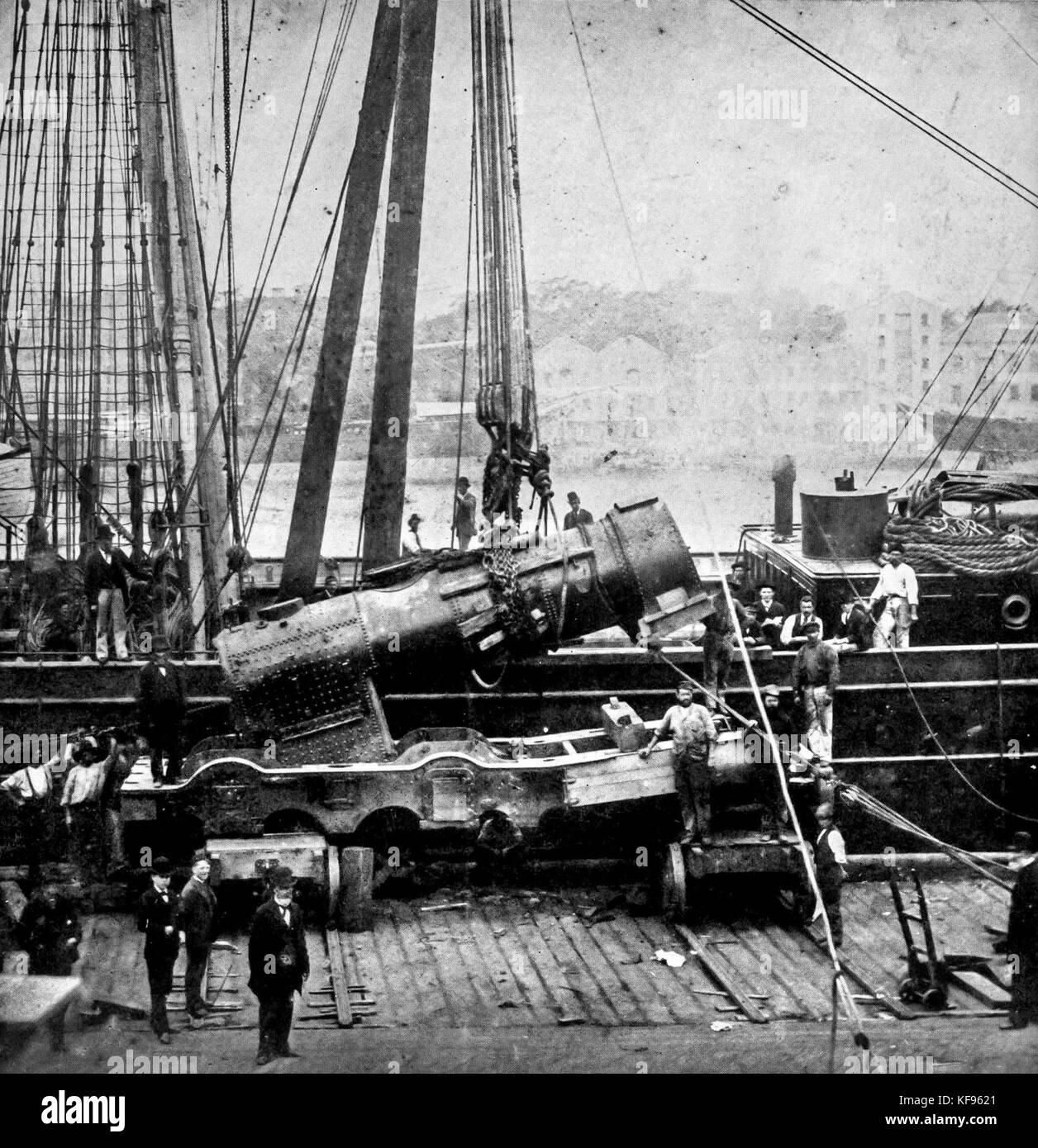 NSWGR Class C.79 Class Locomotive Unloading Stock Photo - Alamy